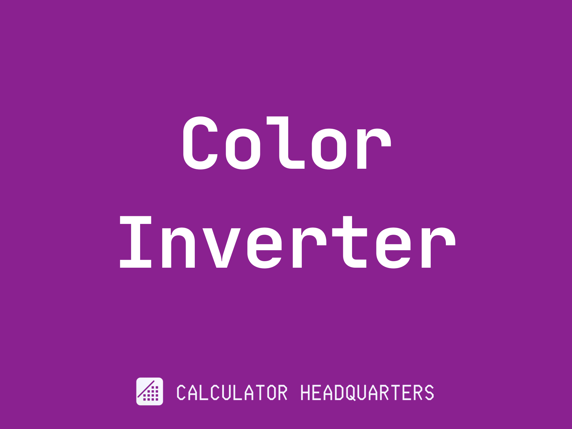 Color Inverter Calculator Headquarters